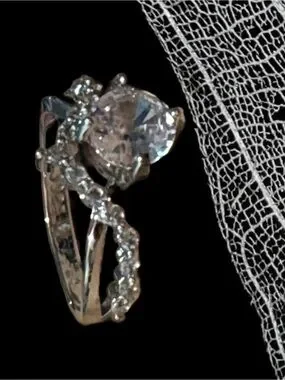 Source Unknown | Jewelry | 925 Sterling Silver Round Center Stone ...